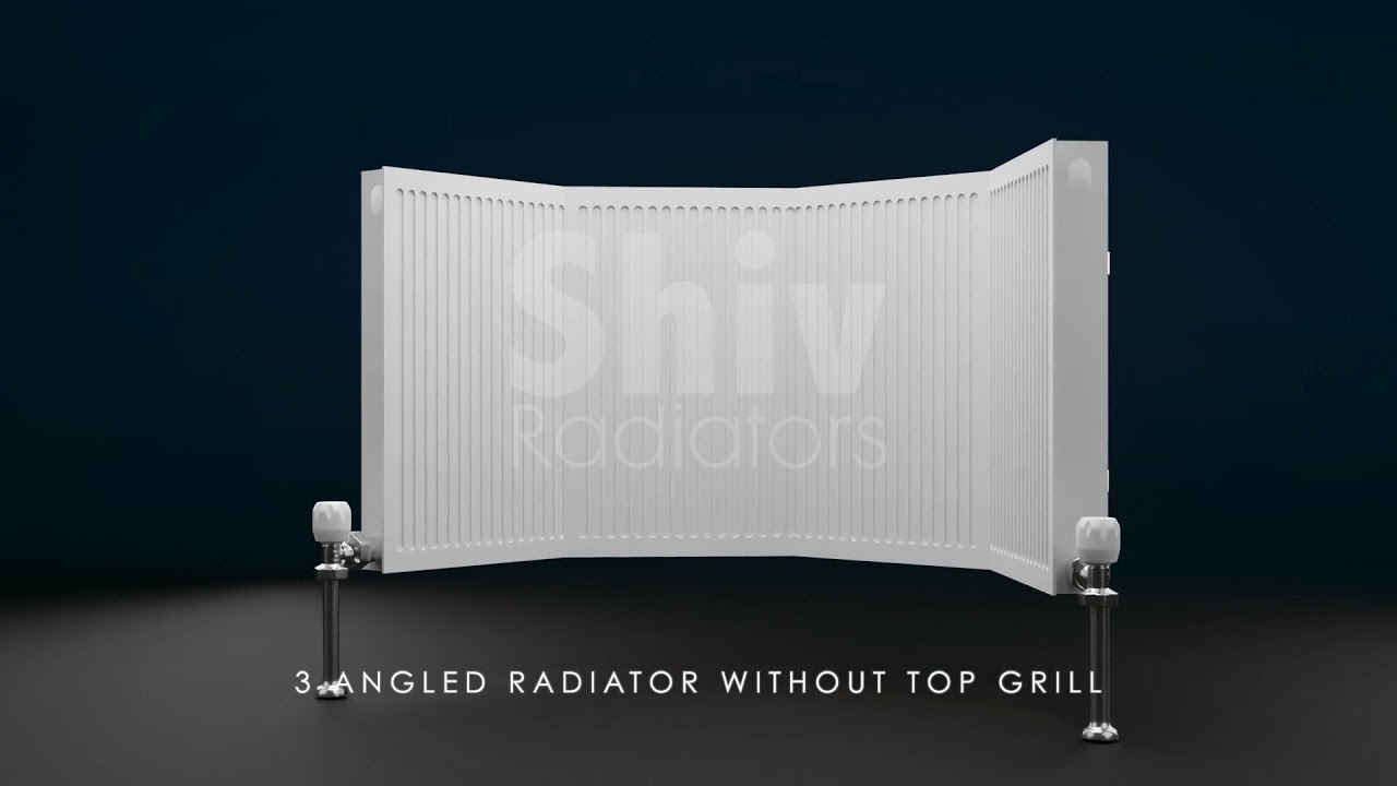 400mm x 2000mm Ultraheat Single Panel Convector 3 Angled Radiator ...